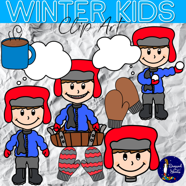 Winter Kids Clip Art | Made By Teachers