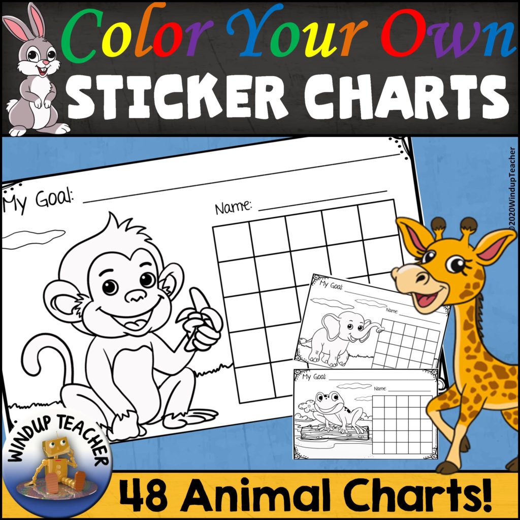 Animal Sticker Chart Bundle Set - Made By Teachers