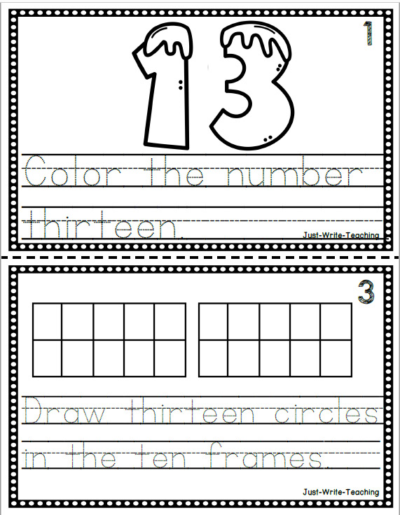 My Number 13 Flip Book (Flipbook) - Made By Teachers