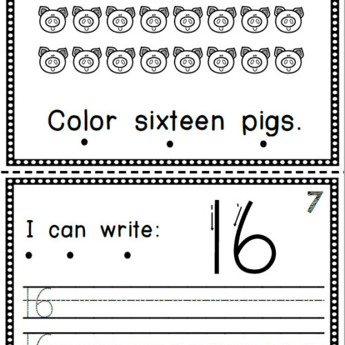 My Number 16 Flip Book (Flipbook) | Made By Teachers