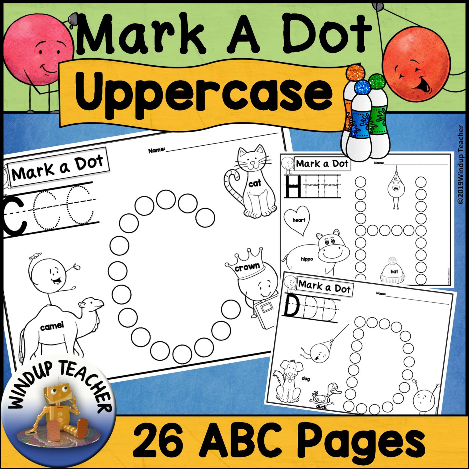 Alphabet Dot Dauber Set | Capital Letters - Made By Teachers