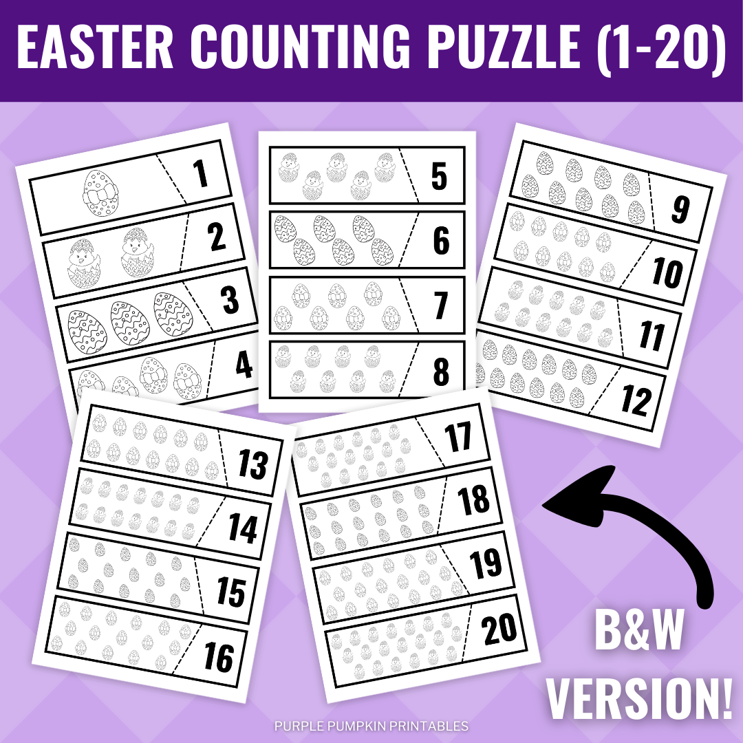 Easter Counting Puzzle Printable | Made By Teachers