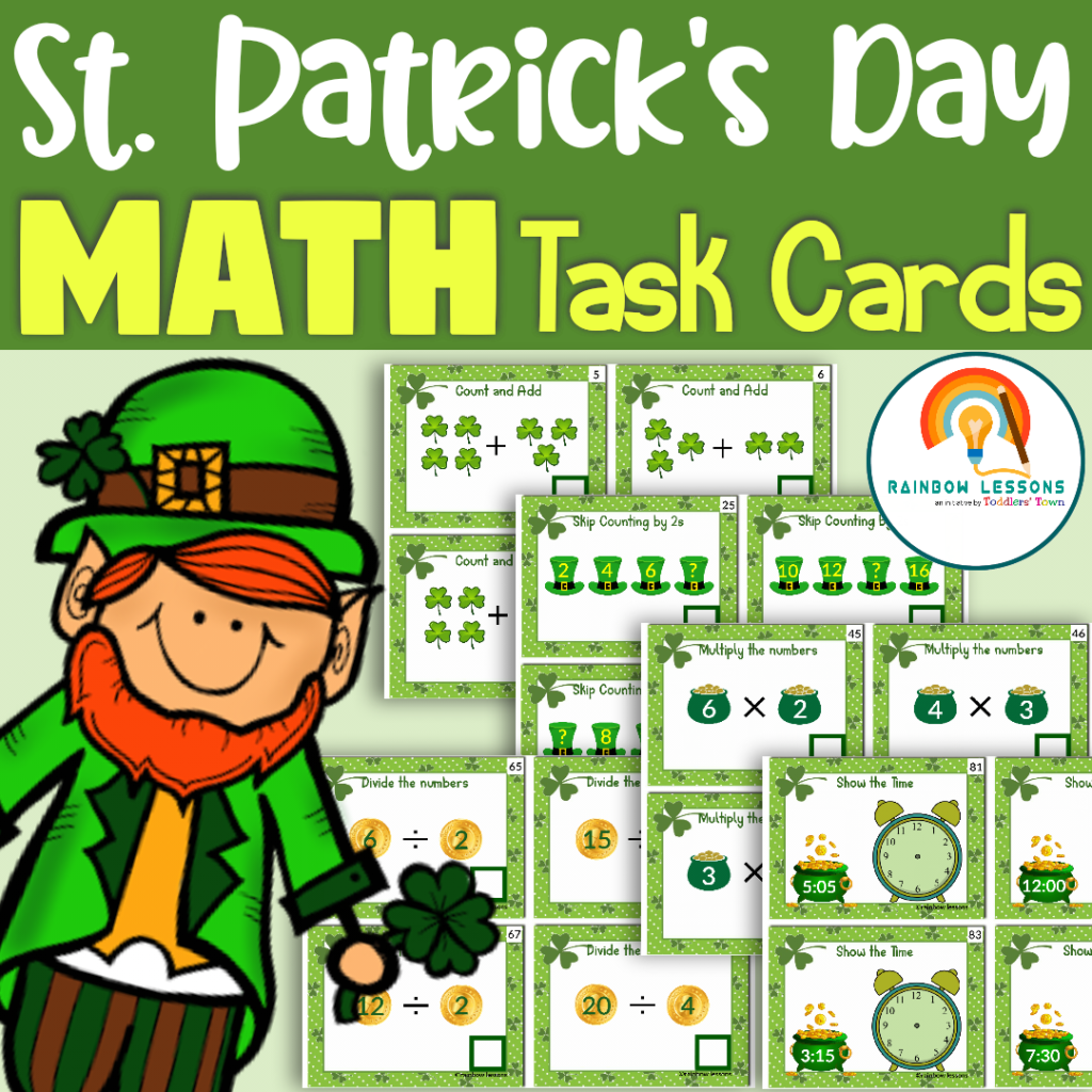 St. Patrick's Day Math Task Cards - Made By Teachers
