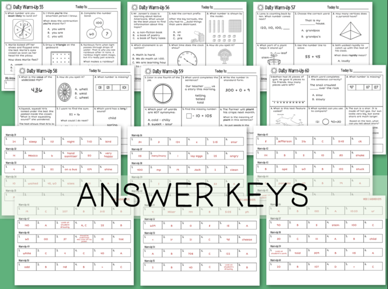 2nd Grade Morning Work SET 2 Daily ELA & Math | Made By Teachers