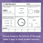 2nd Grade Morning Work SET 3 Daily ELA & Math - Made By Teachers