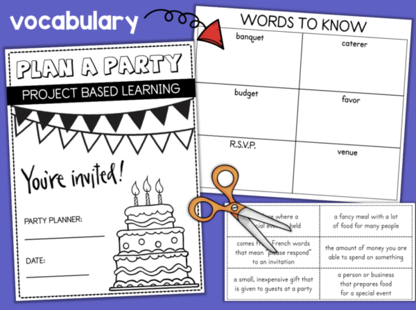 PLAN A PARTY Project Based Learning PBL Math - Made By Teachers
