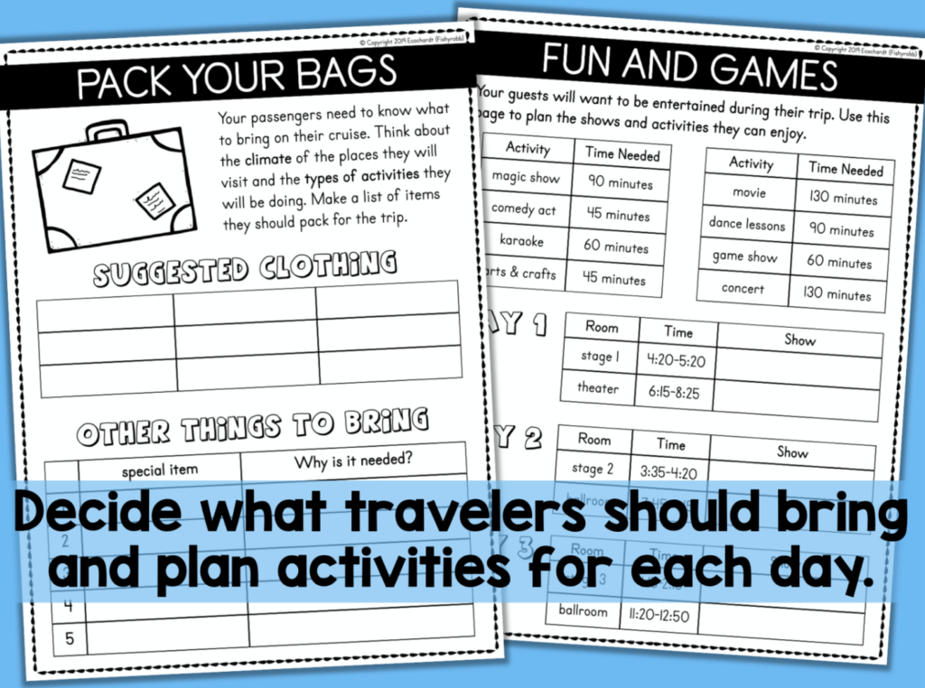 PBL Project Based Learning PLAN A CRUISE - Made By Teachers