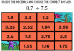 Dividing Decimals Picture Reveal Boom Cards | Made By Teachers