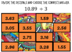 Dividing Decimals Picture Reveal Boom Cards | Made By Teachers