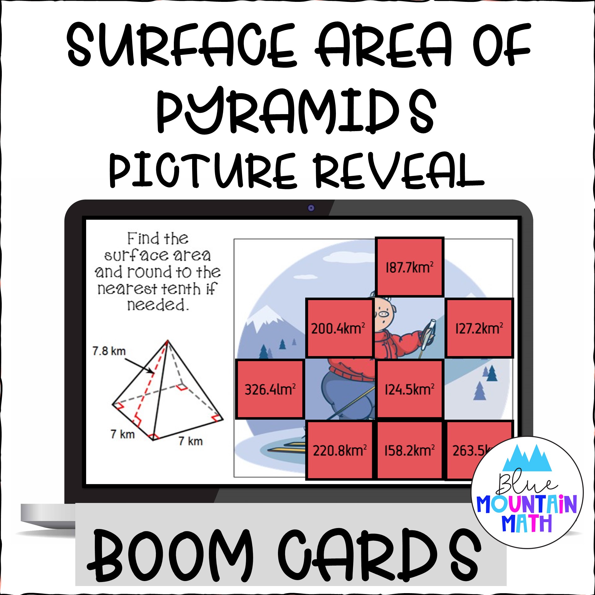 Finding the Discriminant Picture Reveal Boom Cards | Made By Teachers