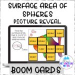 Surface Area of Spheres Picture Reveal Boom Cards | Made By Teachers
