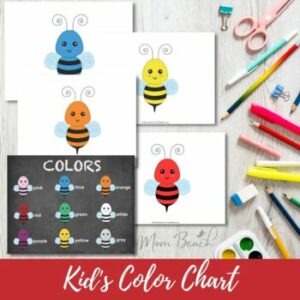 Bumble Bee Color Chart - PreK - Kindergarten | Made By Teachers