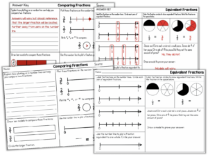 Comparing Fractions Task Cards Posters Worksheets - Made By Teachers