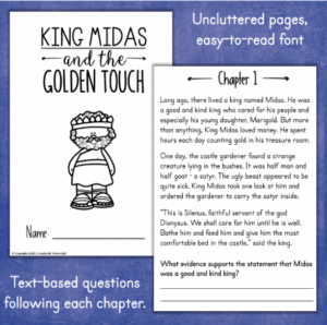 KING MIDAS & THE GOLDEN TOUCH Comprehension | Made By Teachers