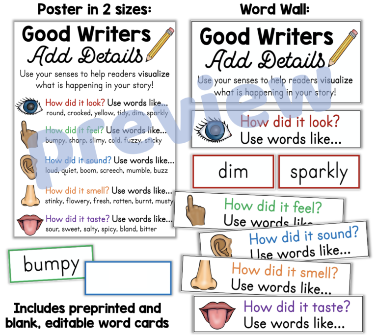 Adding Sensory Details To Writing