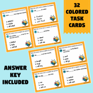 Verb Tenses Task Cards | Made By Teachers