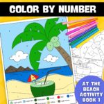 At The Beach Color By Number Activity Book 1 of 2 | Made By Teachers
