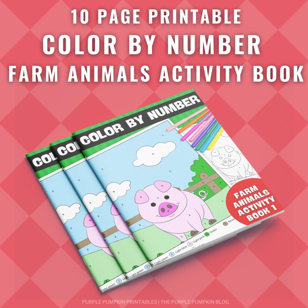 Farm Animals Color By Number Activity Book 1 of 2 - Made By Teachers