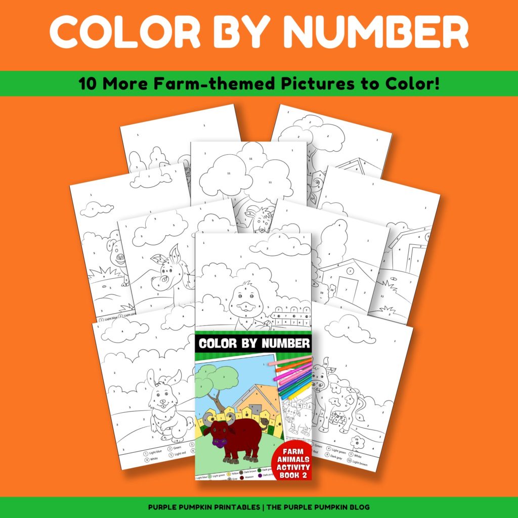 At The Farm Color By Number Activity Book 2 of 2 | Made By Teachers
