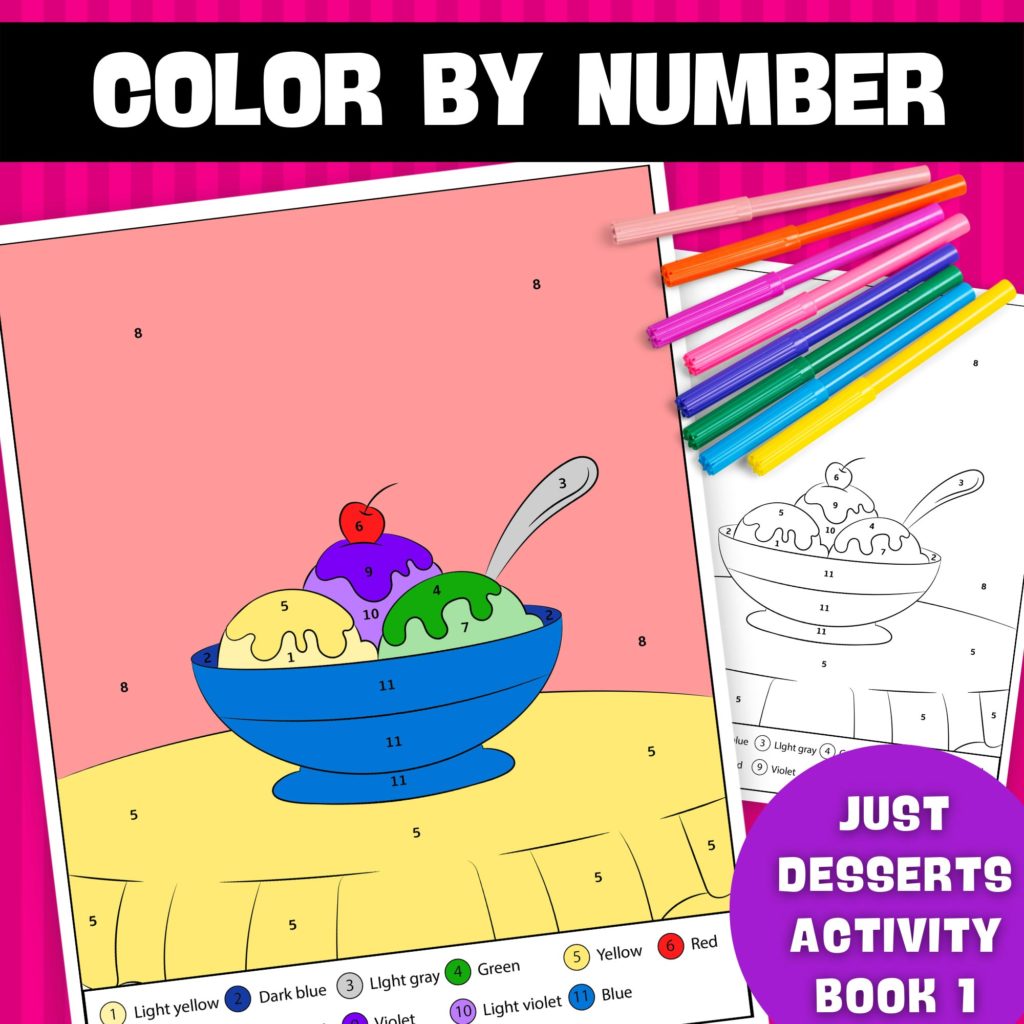 At The Beach Color By Number Activity Book 1 of 2 - Made By Teachers