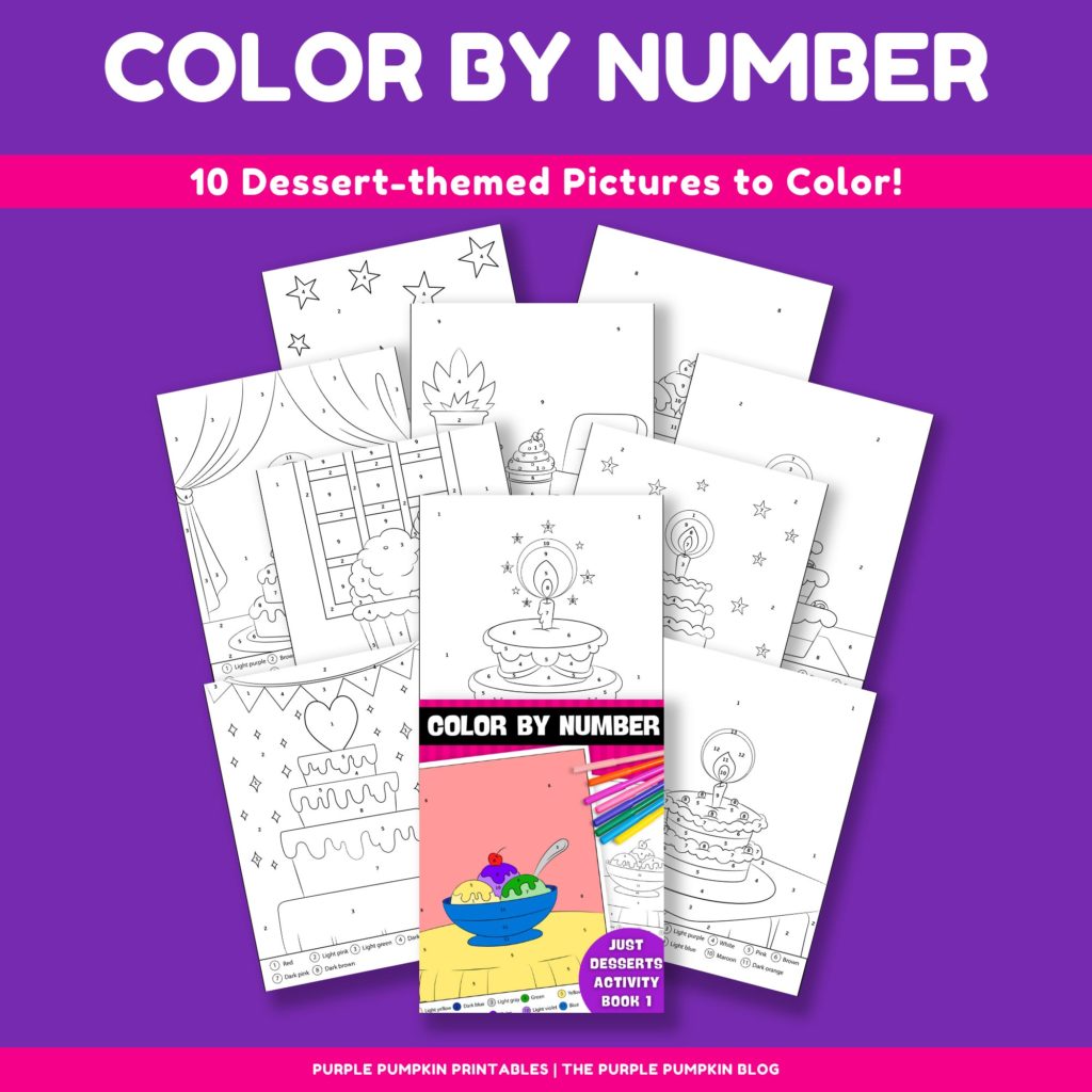 Just Desserts Color By Number Activity Book | Made By Teachers
