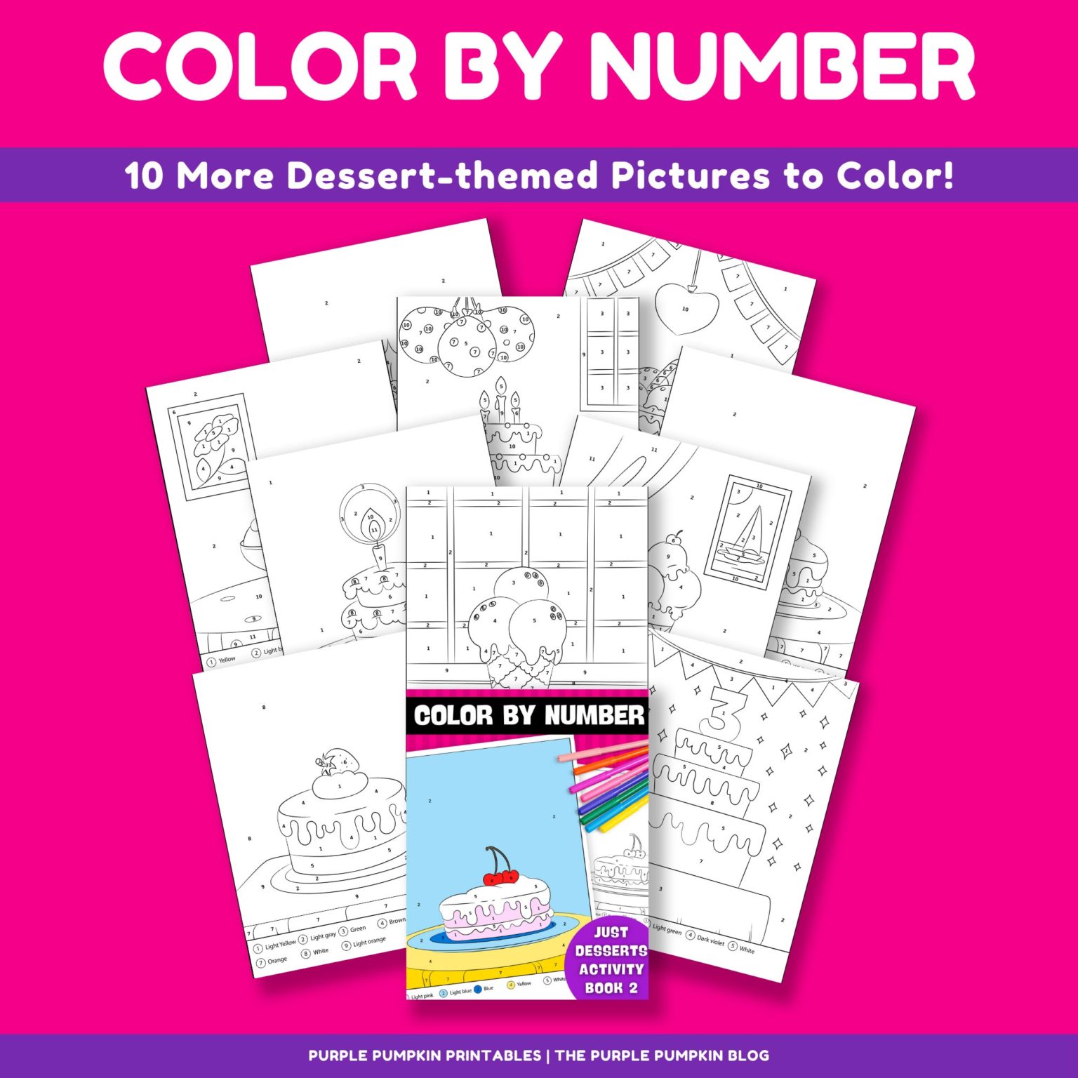 Just Desserts Color By Number Activity Book | Made By Teachers