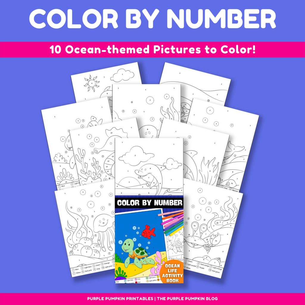 Ocean Life Color By Number Activity Book | Made By Teachers