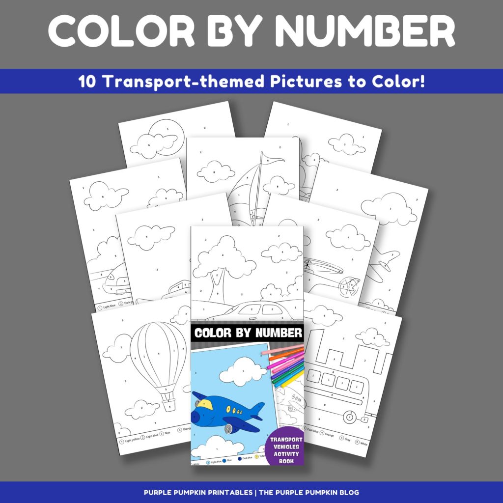 Transport & Vehicles Color By Number - Made By Teachers