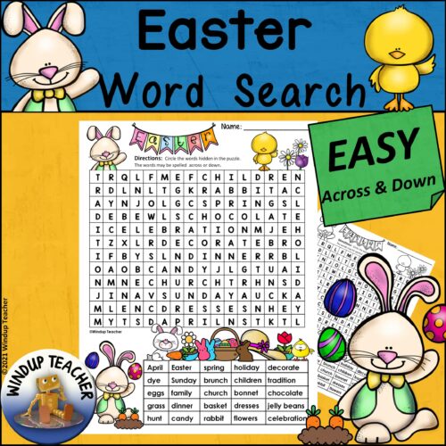 Easter Word Search | EASY | Made By Teachers