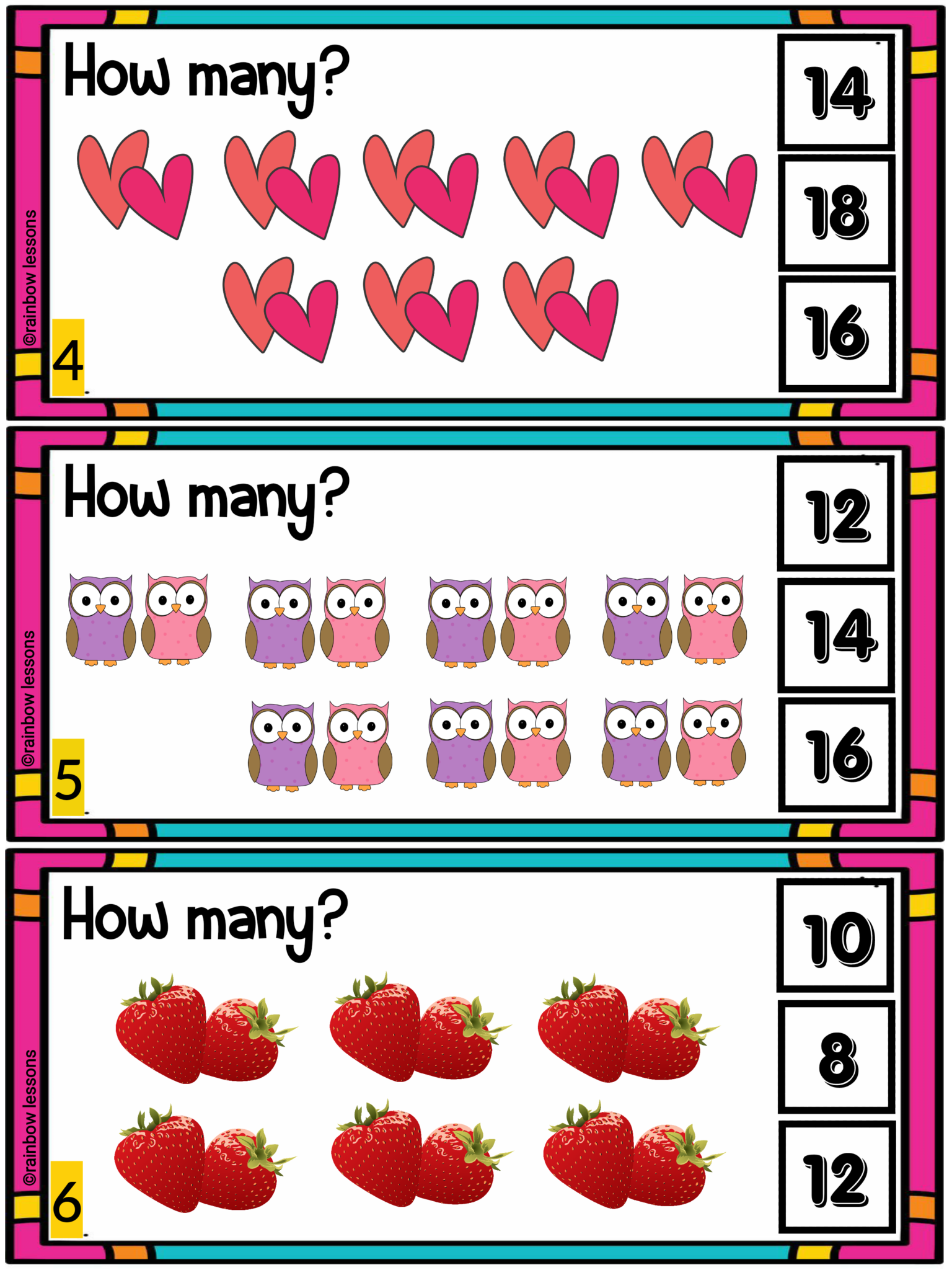 Skip Counting By 2 5 And 10 Clip Cards Made By Teachers