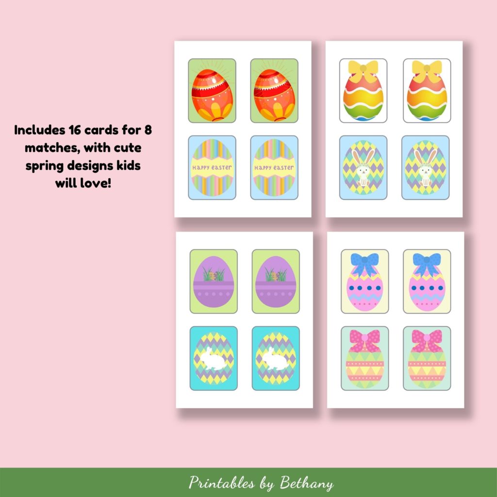Easter Egg Themed Printable Memory Matching Game | Made By Teachers