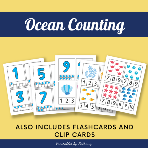 Ocean Learn to Count Activity and Coloring Pack | Made By Teachers