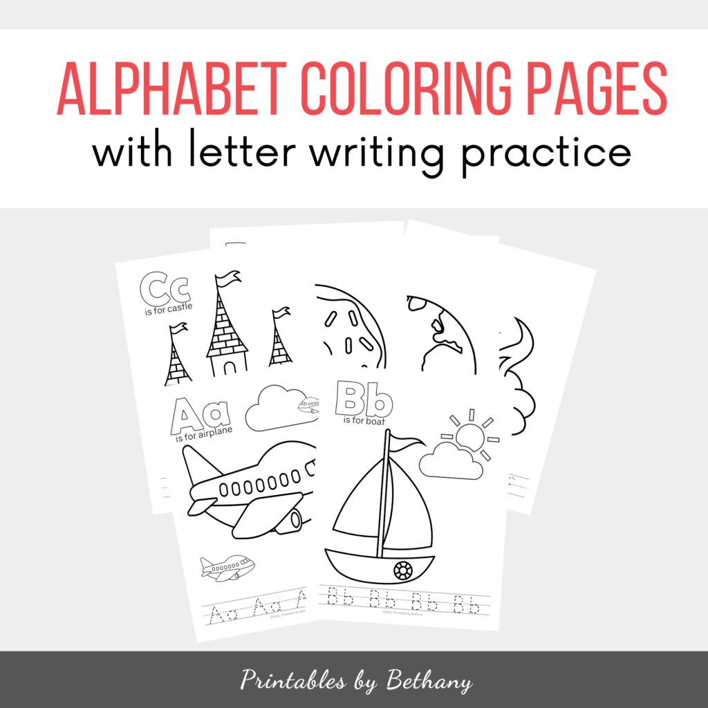 Learn the Alphabet Coloring Book & Handwriting | Made By Teachers