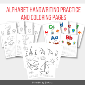 Alphabet Handwriting Practice & Coloring Bundle - Made By Teachers