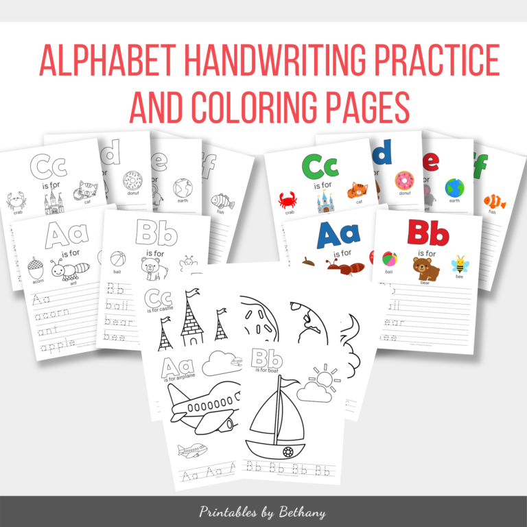 Alphabet Handwriting Practice & Coloring Bundle | Made By Teachers