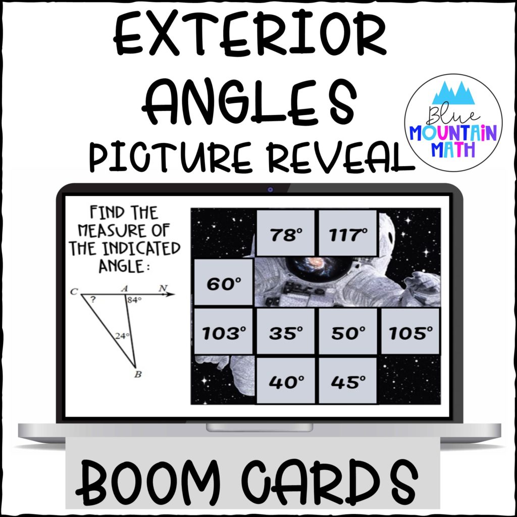 Exterior Angles Picture Reveal Boom Cards - Made By Teachers