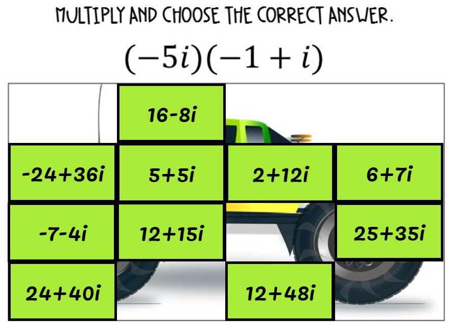 Multiplying Complex Numbers Picture Boom Cards | Made By Teachers