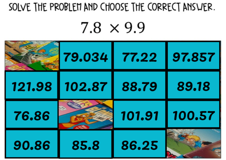 Multiplying Decimals Picture Reveal Boom Cards | Made By Teachers