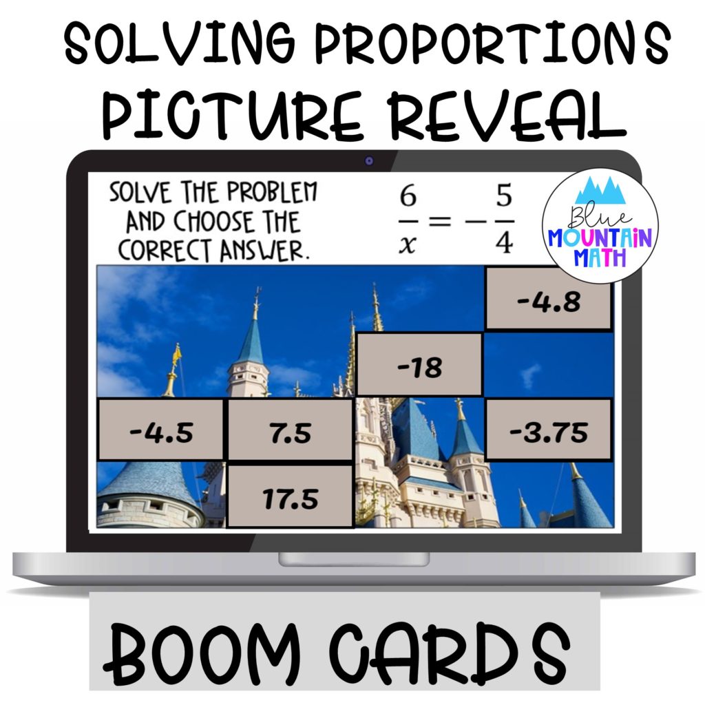 Solving Proportions Picture Reveal Boom Cards - Made By Teachers