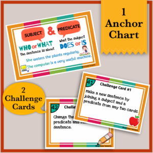 Subject and Predicate Task Cards - Made By Teachers