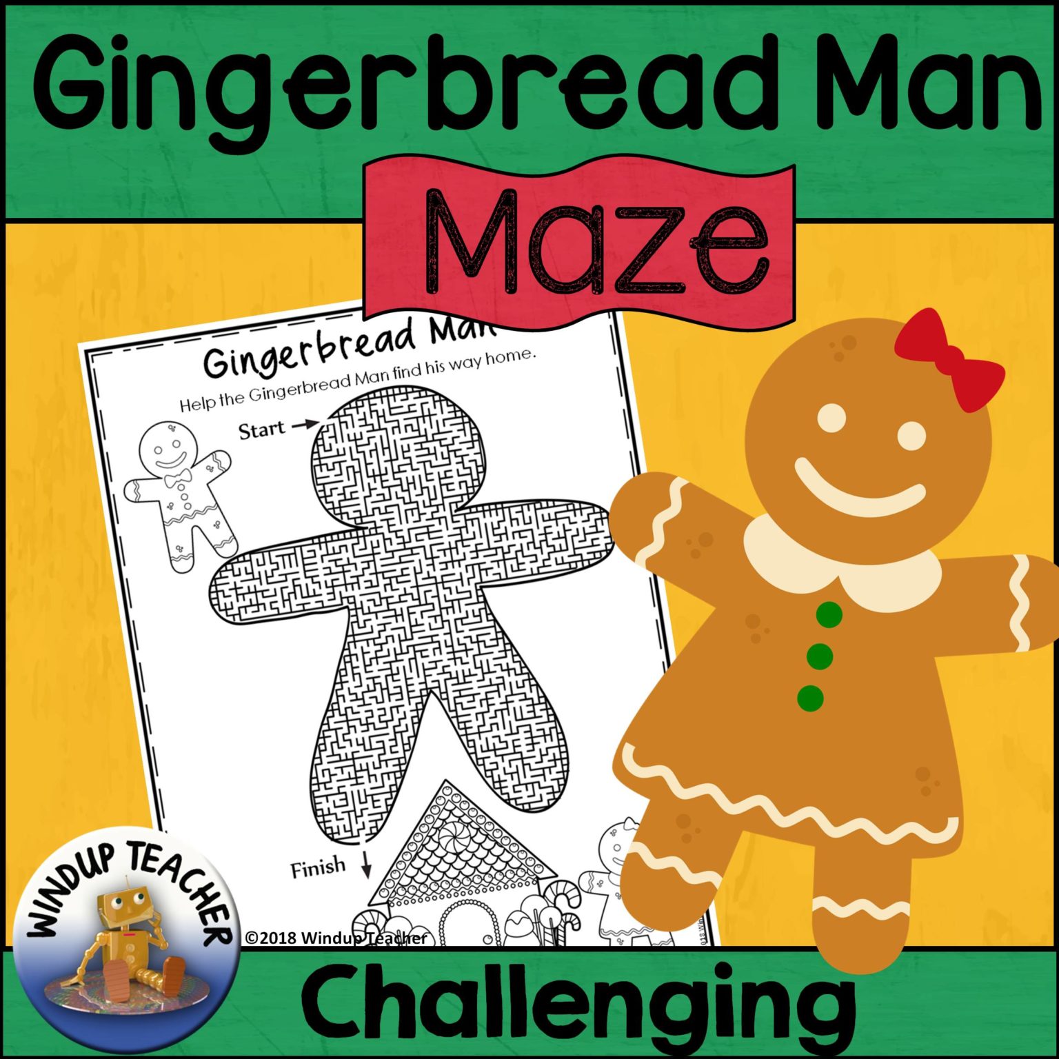 Gingerbread Man Maze | Challenging Puzzle | Made By Teachers