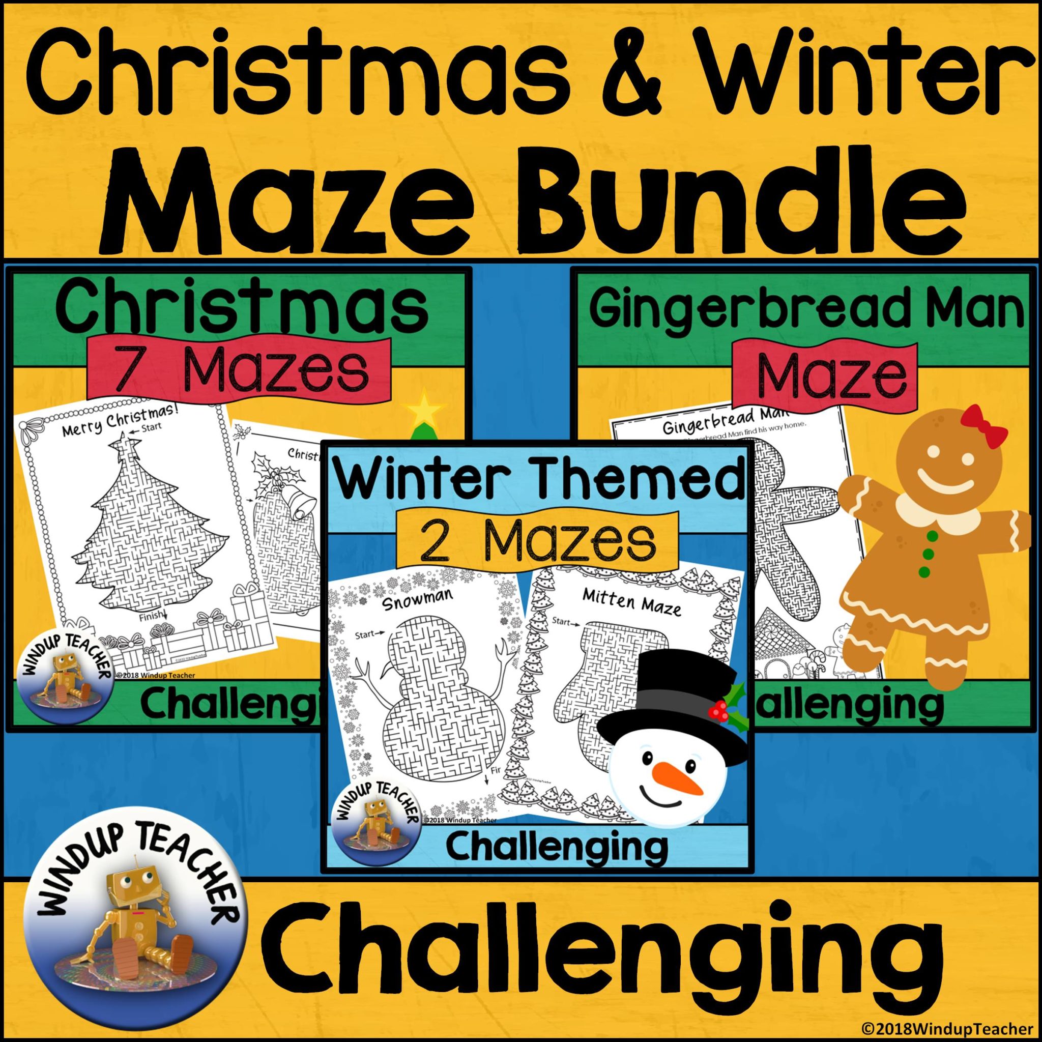 Christmas & Winter Mazes BUNDLE | Made By Teachers