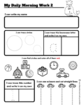Preschool Morning Work 2 - Made By Teachers