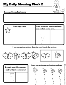 Preschool Morning Work 2 | Made By Teachers
