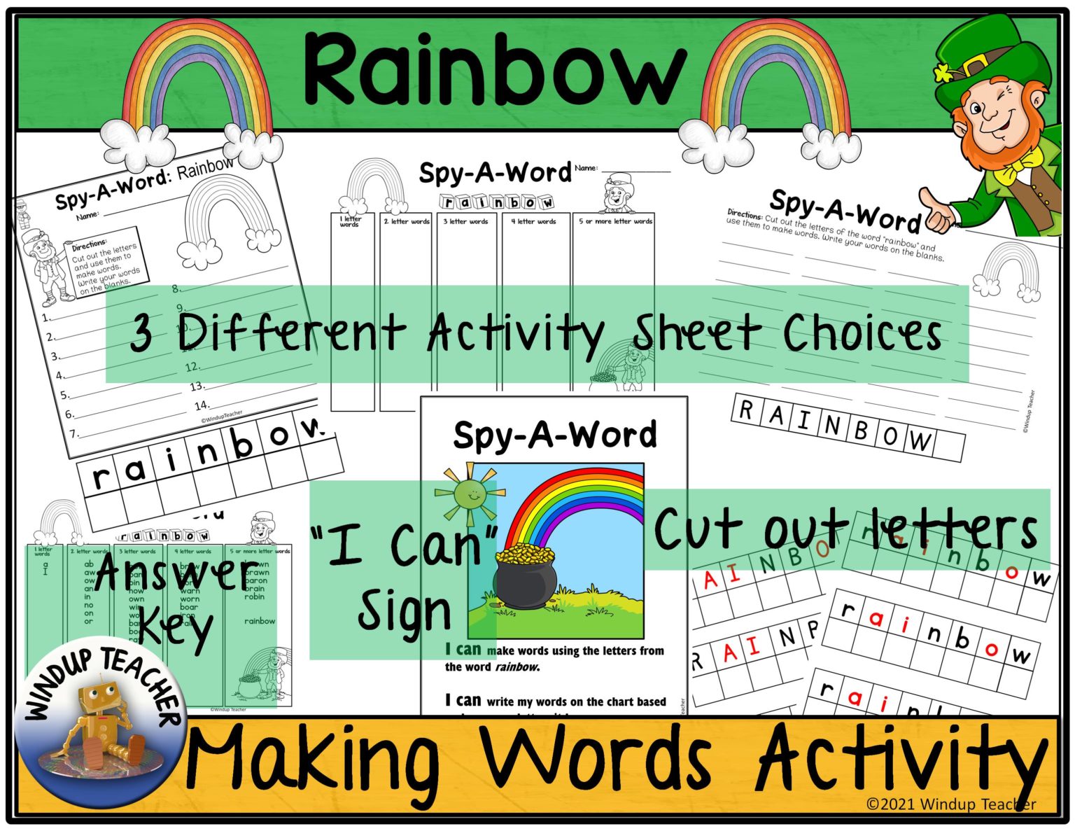 St. Patrick's Day Word Activity BUNDLE | Made By Teachers