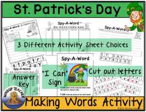 St. Patrick's Day Word Activity BUNDLE | Made By Teachers