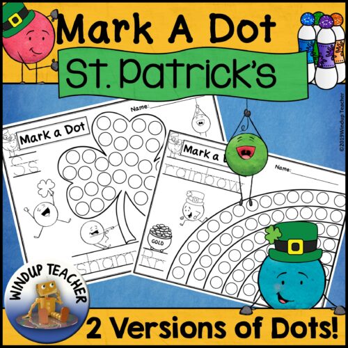 St. Patrick's Day Bingo Dot Dauber Worksheets - Do-A-Dot Marker ...