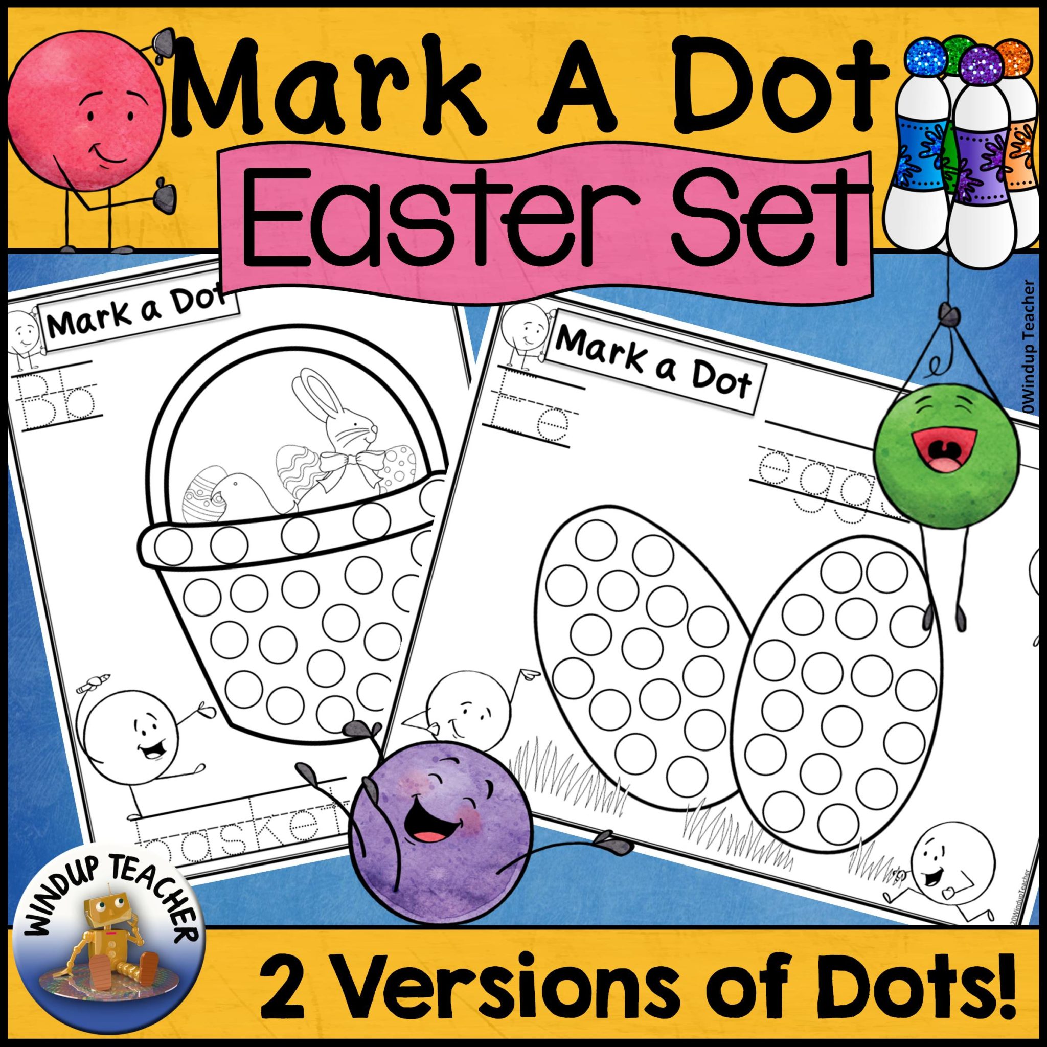 Easter Bingo Dot Dauber Worksheets - Do-A-Dot Marker Printable Activity ...