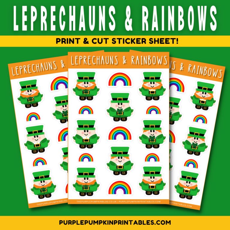 Digital + Printable Leprechauns & Rainbow Stickers - Made By Teachers