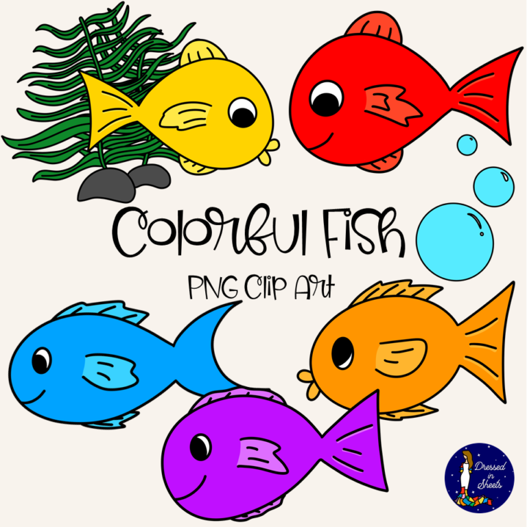 Colorful Fish Clip Art - Made By Teachers